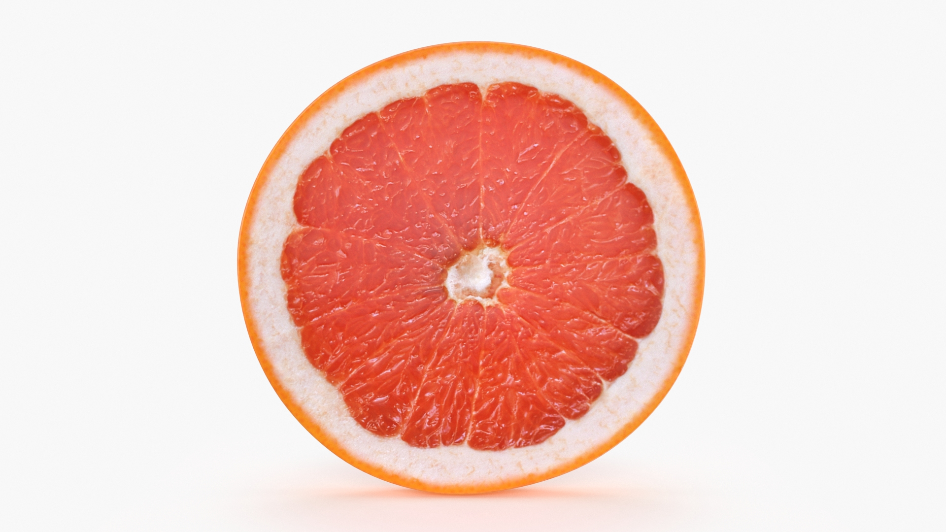 3D Model Round Red Grapefruit Slice - TurboSquid 1995914