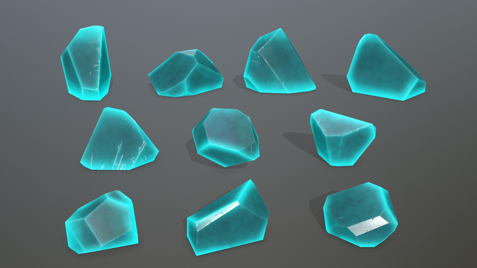 3D Crystal Set - TurboSquid 1886556