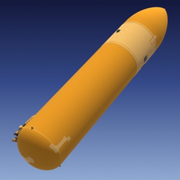 space shuttle external tank 3d max