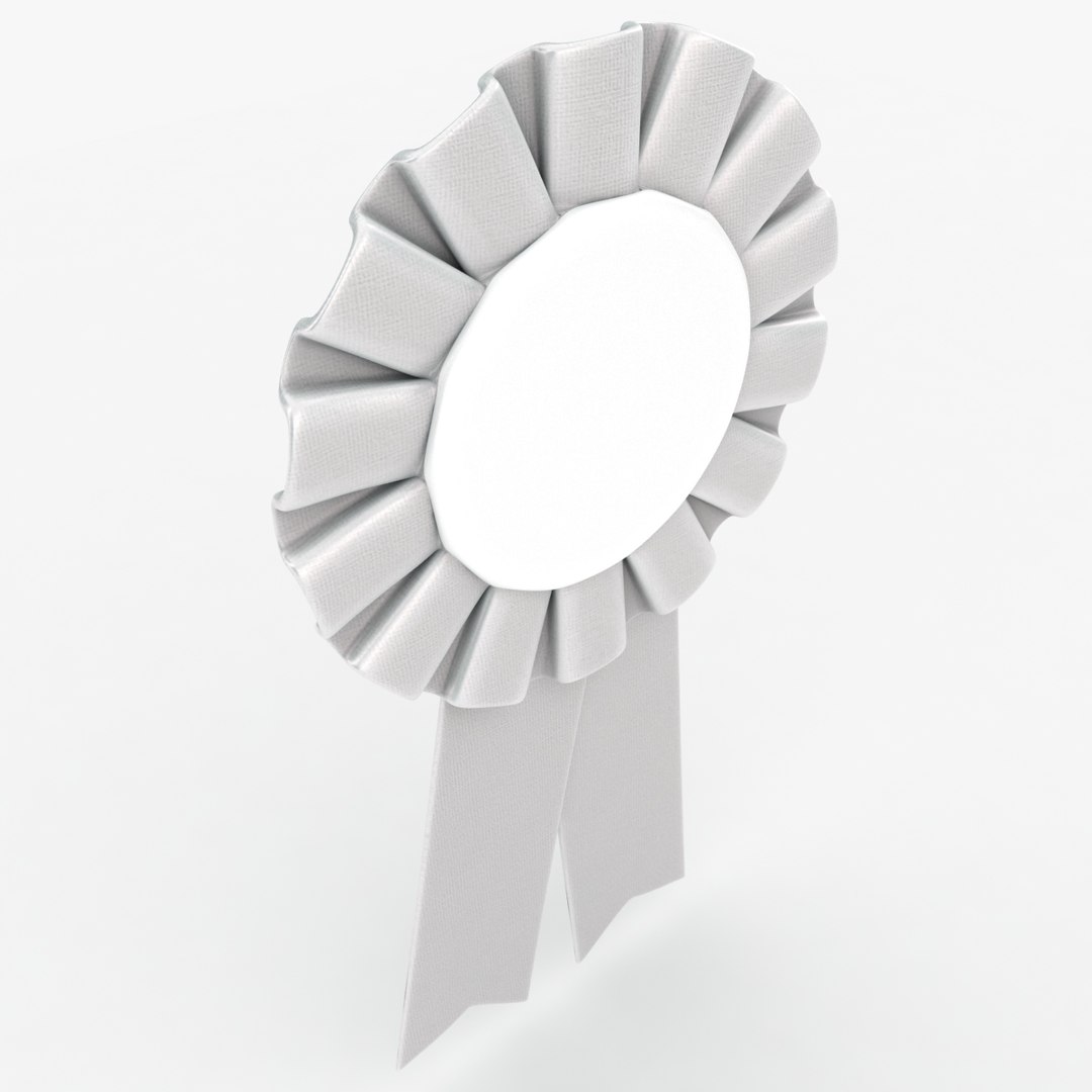 3D Model Realistic Award Ribbon Gray - TurboSquid 1216121