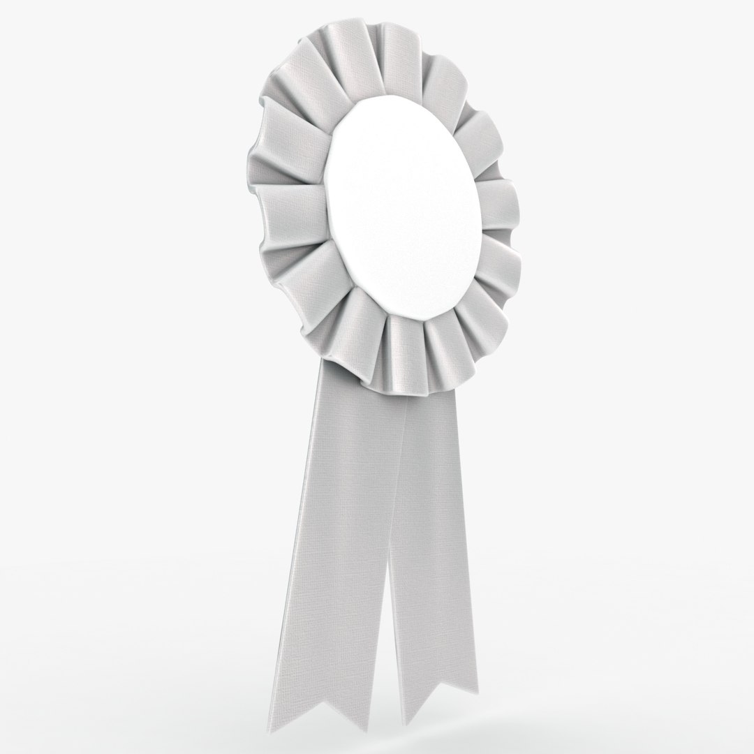 3D Model Realistic Award Ribbon Gray - TurboSquid 1216121