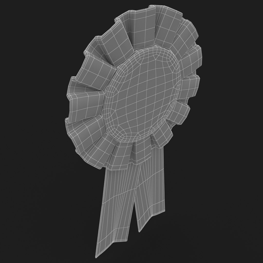 3D Model Realistic Award Ribbon Gray - TurboSquid 1216121
