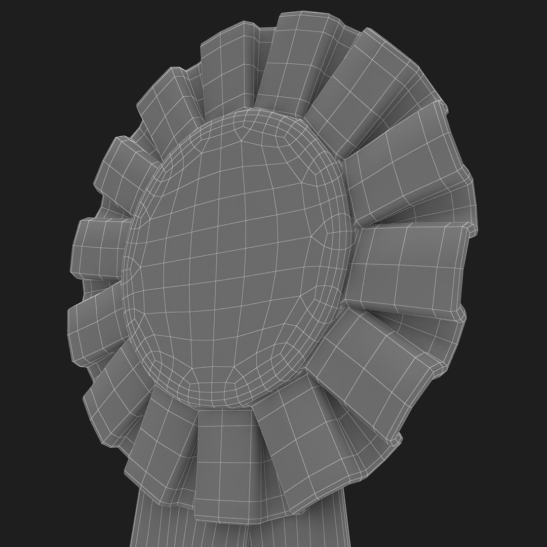 3D Model Realistic Award Ribbon Gray - TurboSquid 1216121