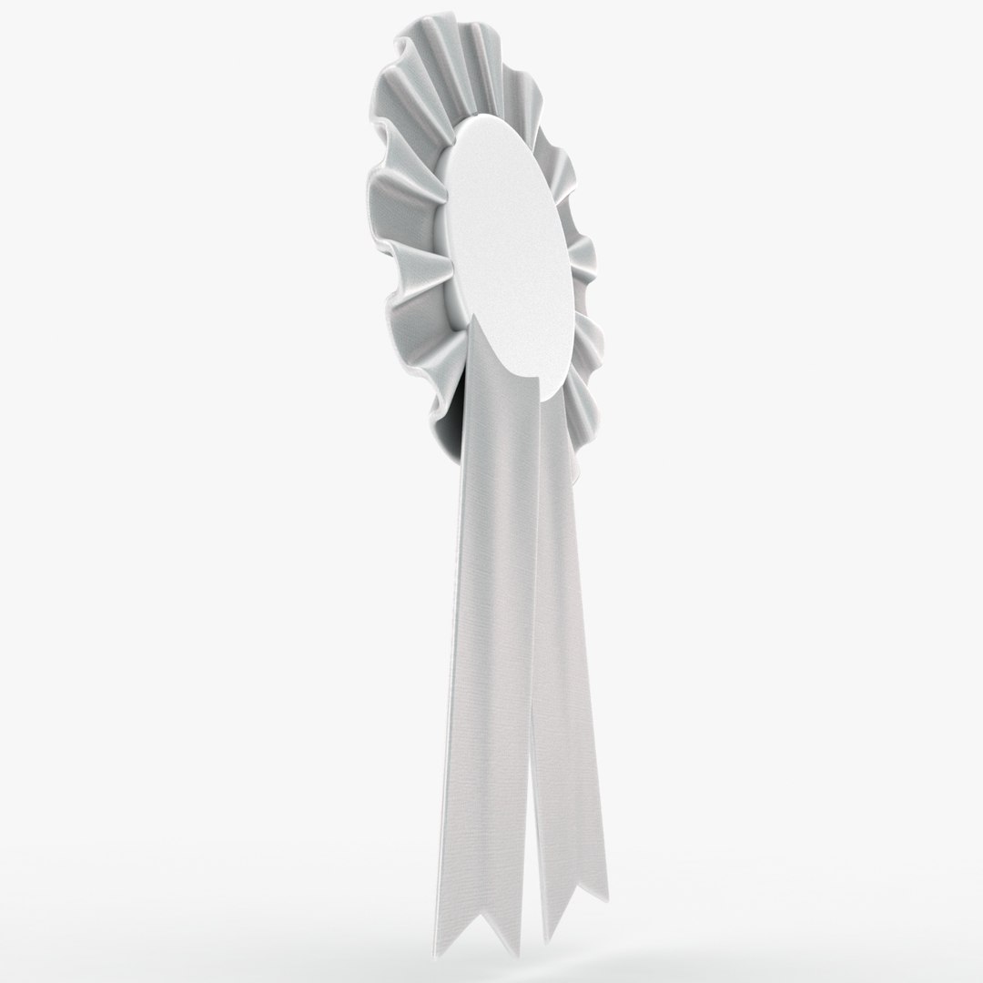 3D Model Realistic Award Ribbon Gray - TurboSquid 1216121