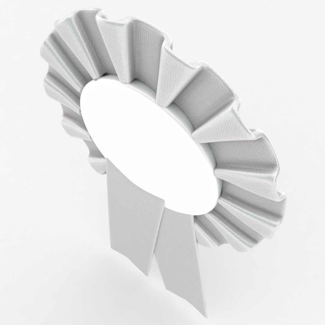 3D Model Realistic Award Ribbon Gray - TurboSquid 1216121