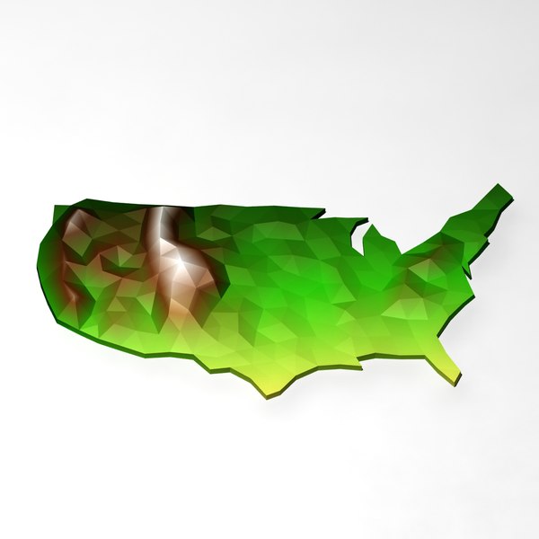 United States Map 3D Models for Download | TurboSquid