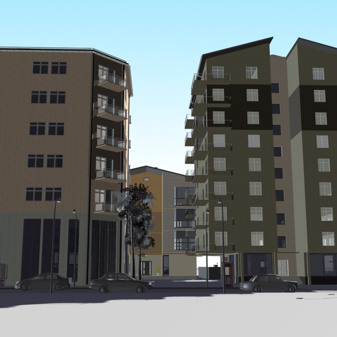3d Urban Block Model
