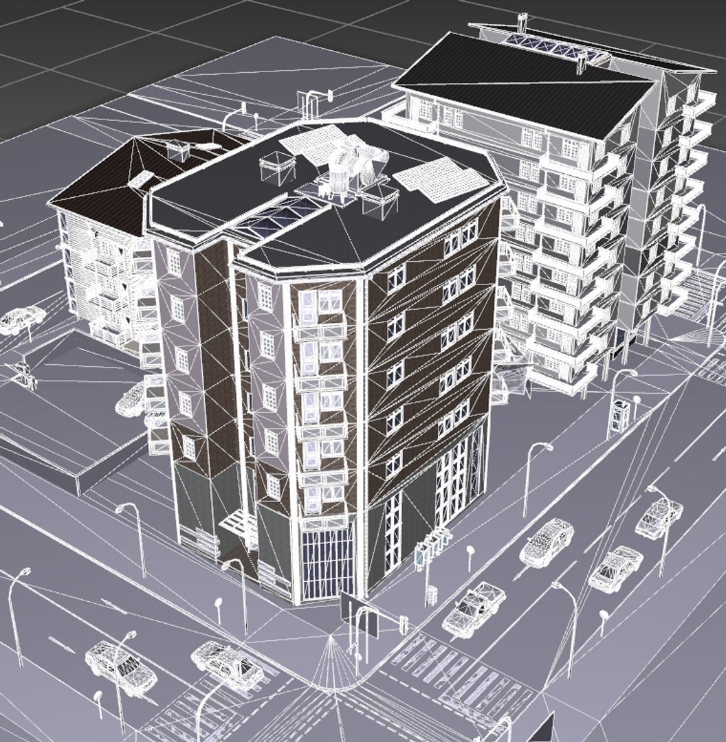 3d Urban Block Model