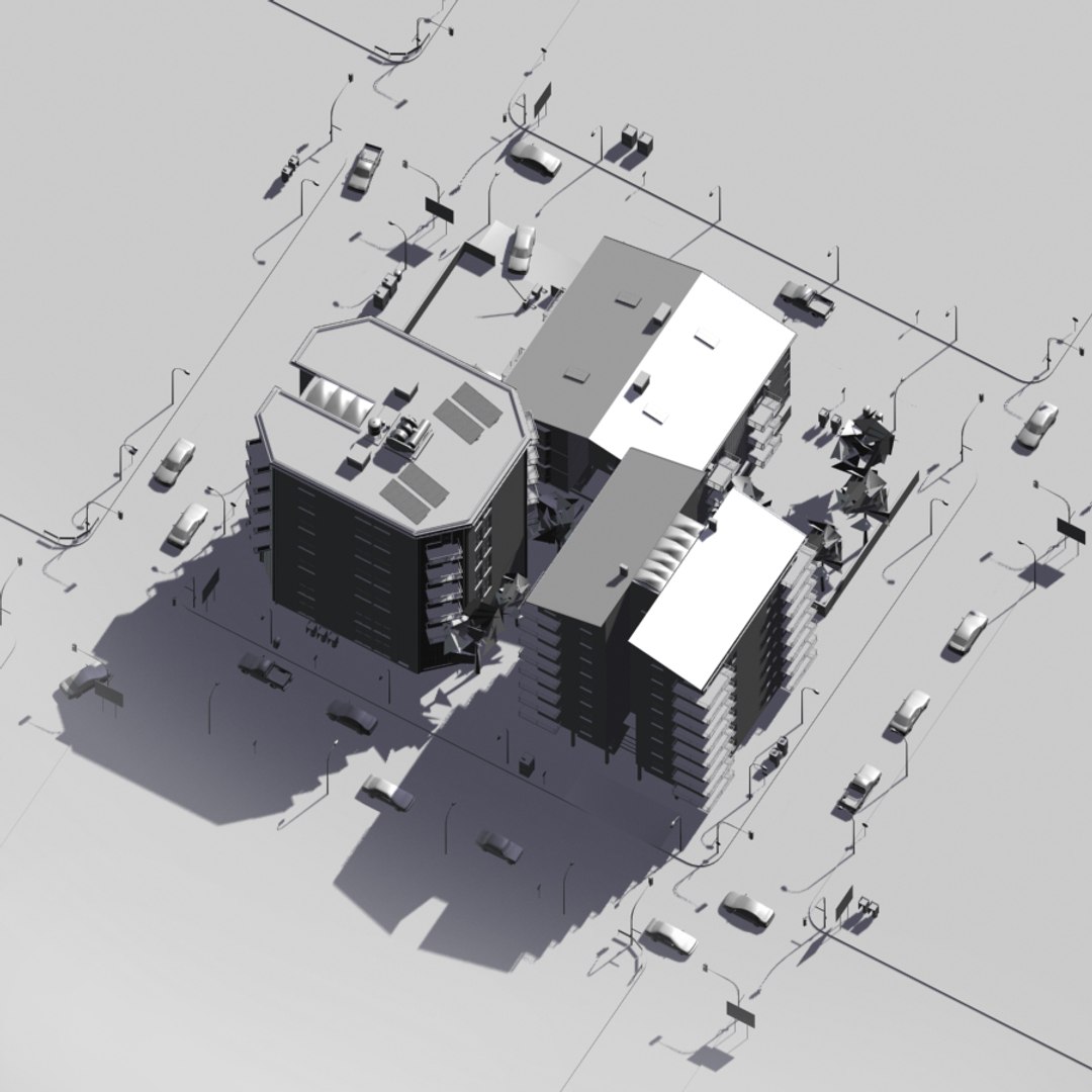 3d Urban Block Model
