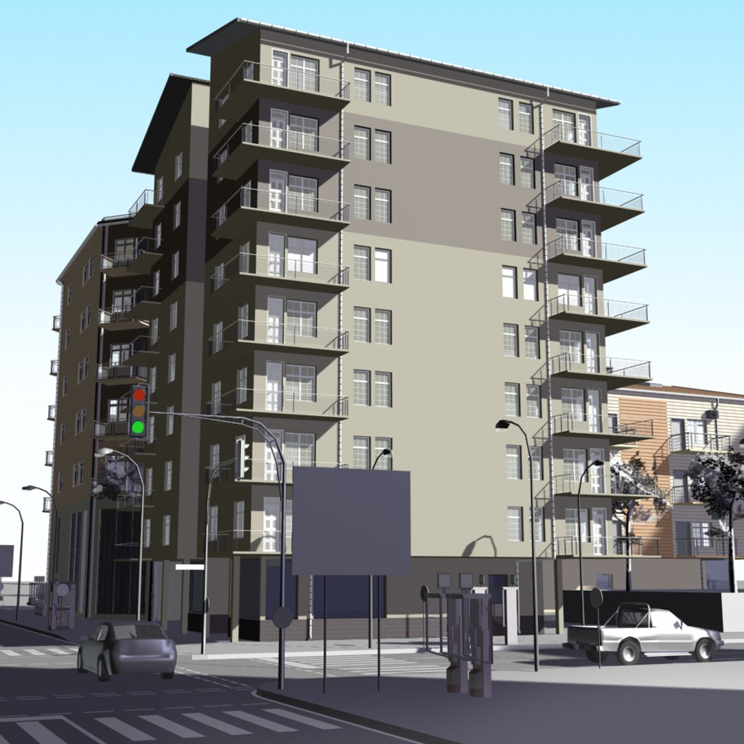 3d Urban Block Model