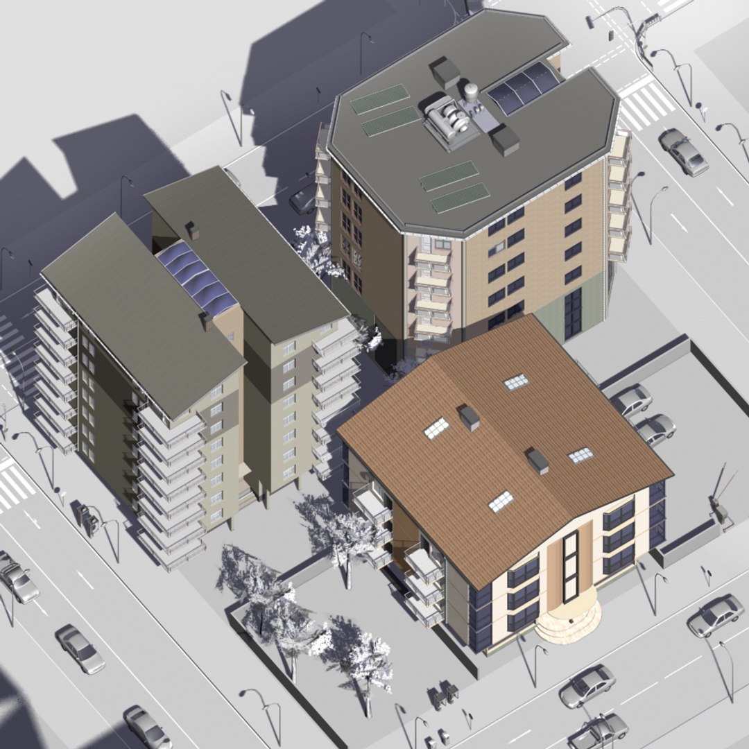 3d Urban Block Model