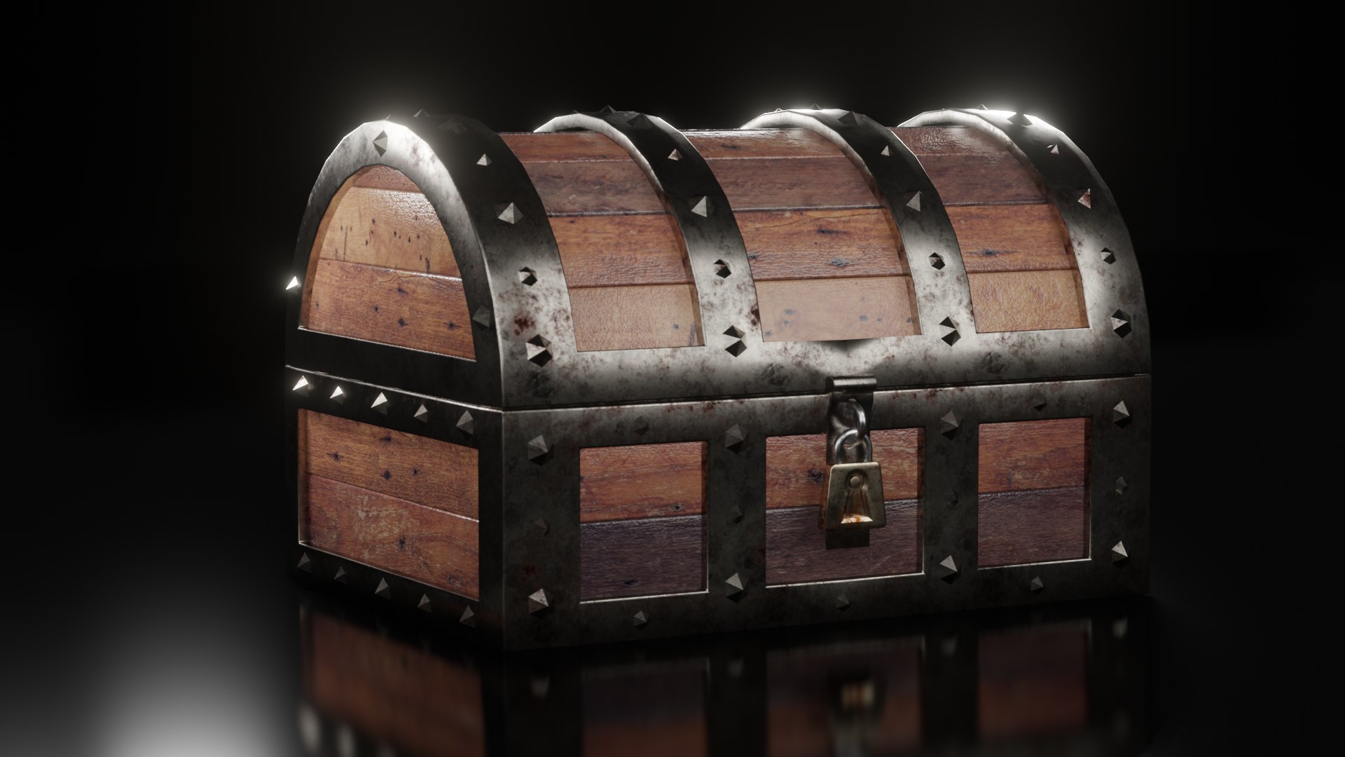 3D Old Rusty Chest Model - TurboSquid 1900195