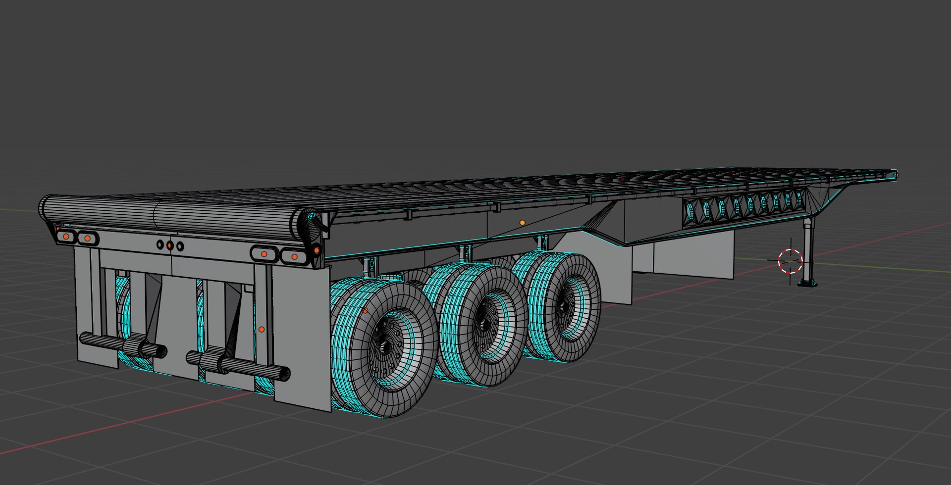 Tridem Oilfield Float Trailer 3D Model - TurboSquid 2435931