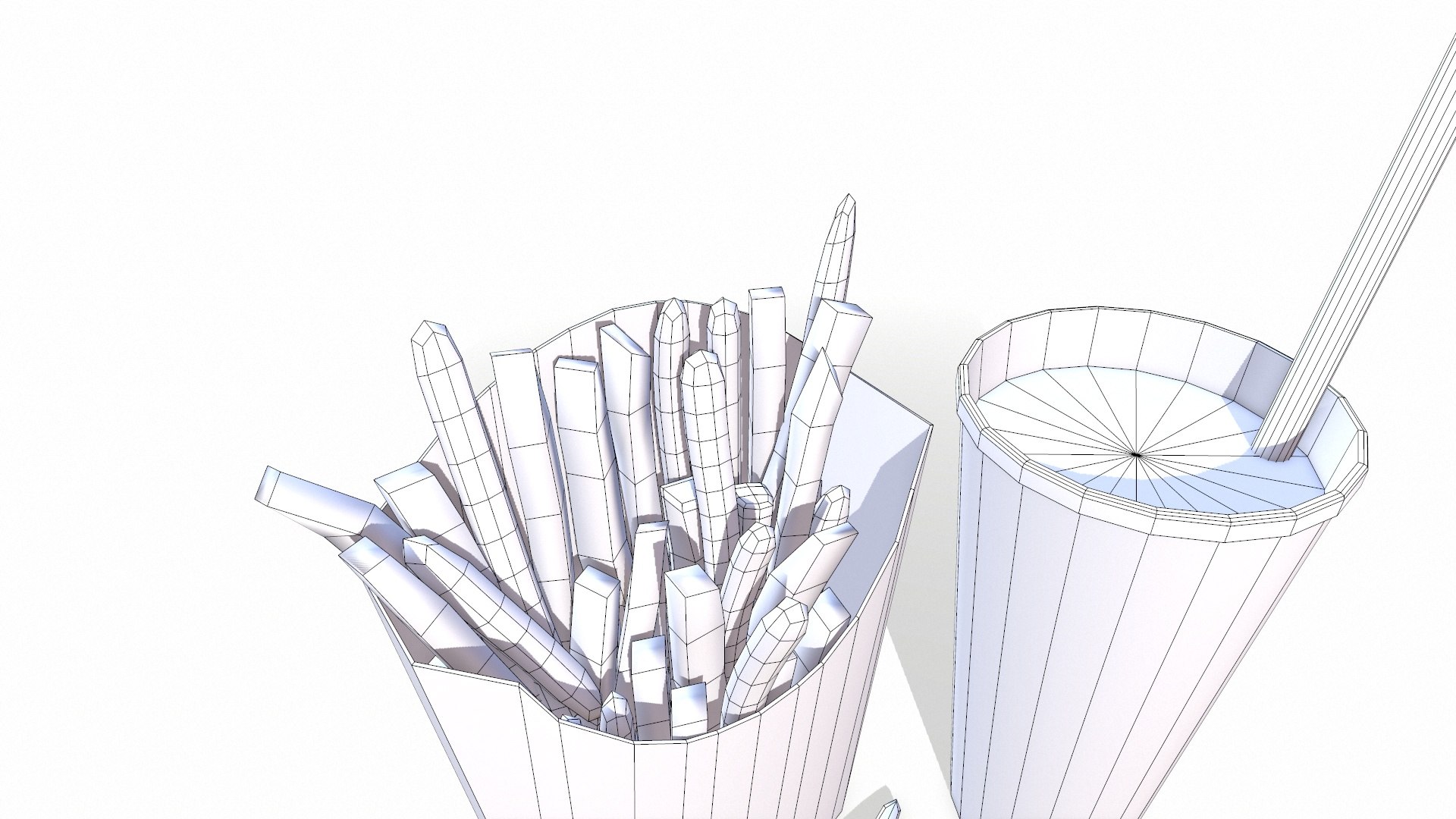 3D French Fries Model - TurboSquid 2432774