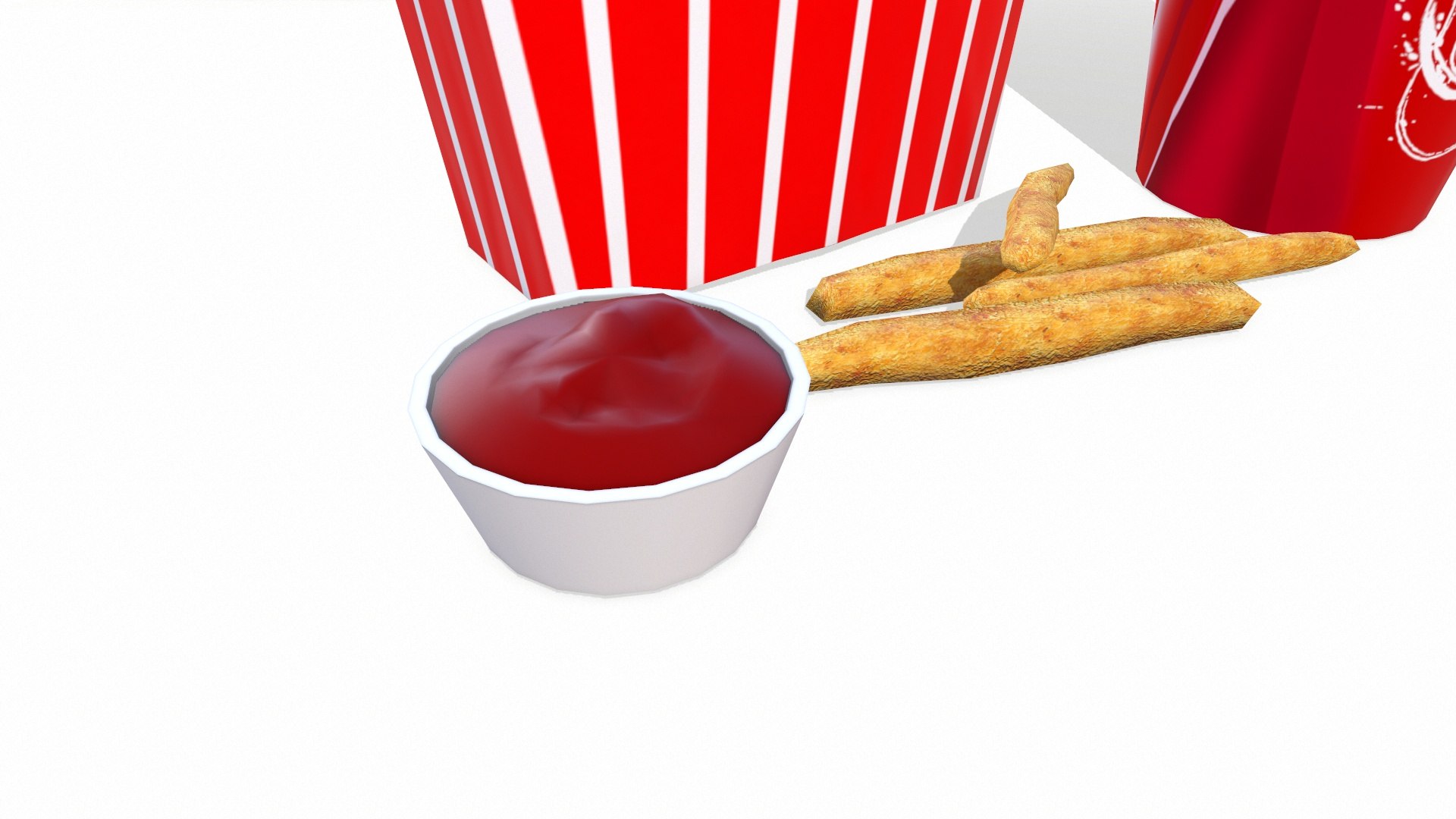 3D French Fries Model - TurboSquid 2432774