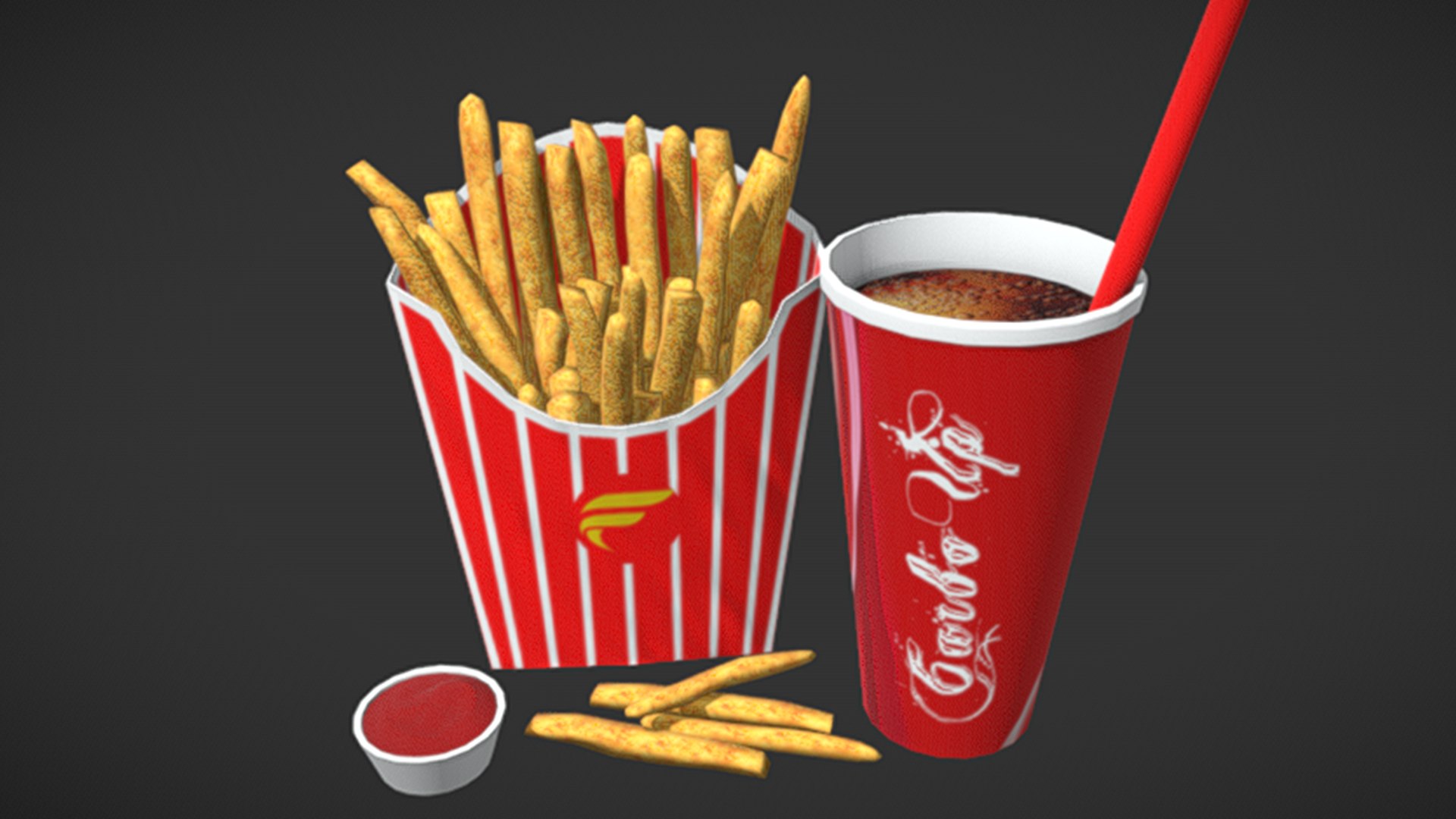 3D French Fries Model - TurboSquid 2432774