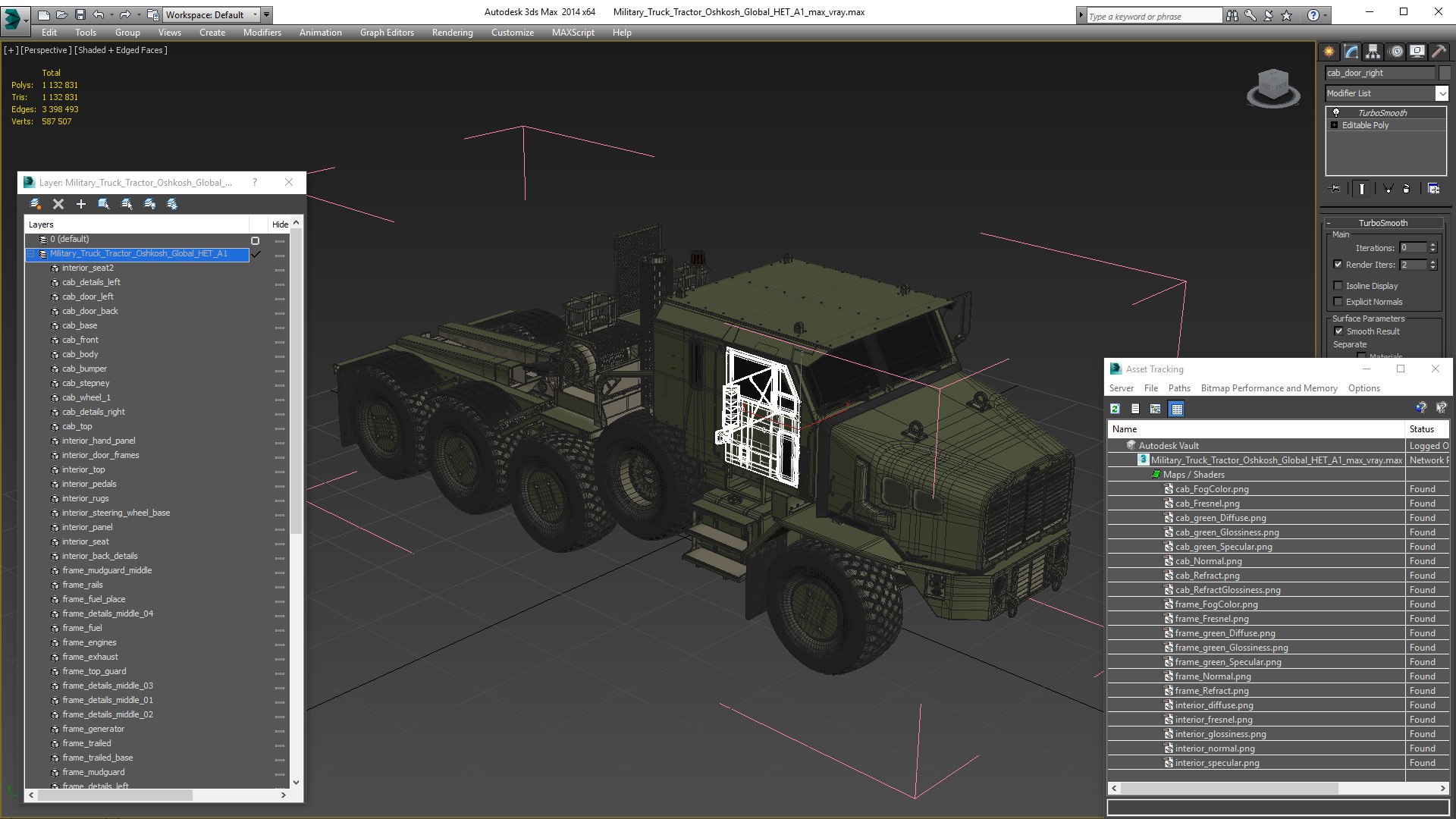 3D Military Truck Tractor Oshkosh Global HET A1 - TurboSquid 2000287