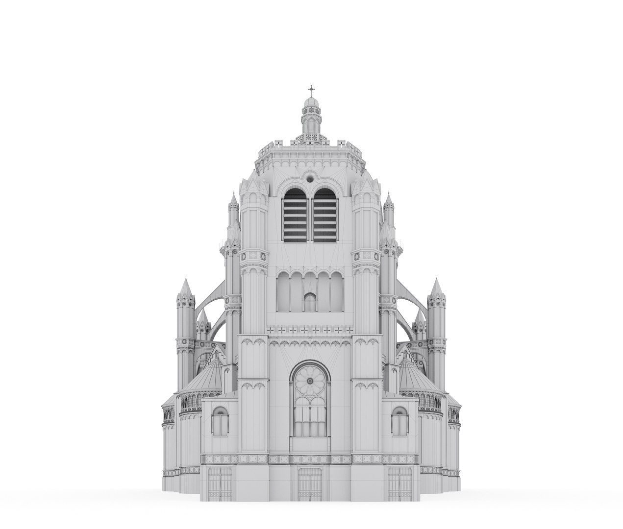 3D Model Royale Sainte Marie Church - TurboSquid 1421866