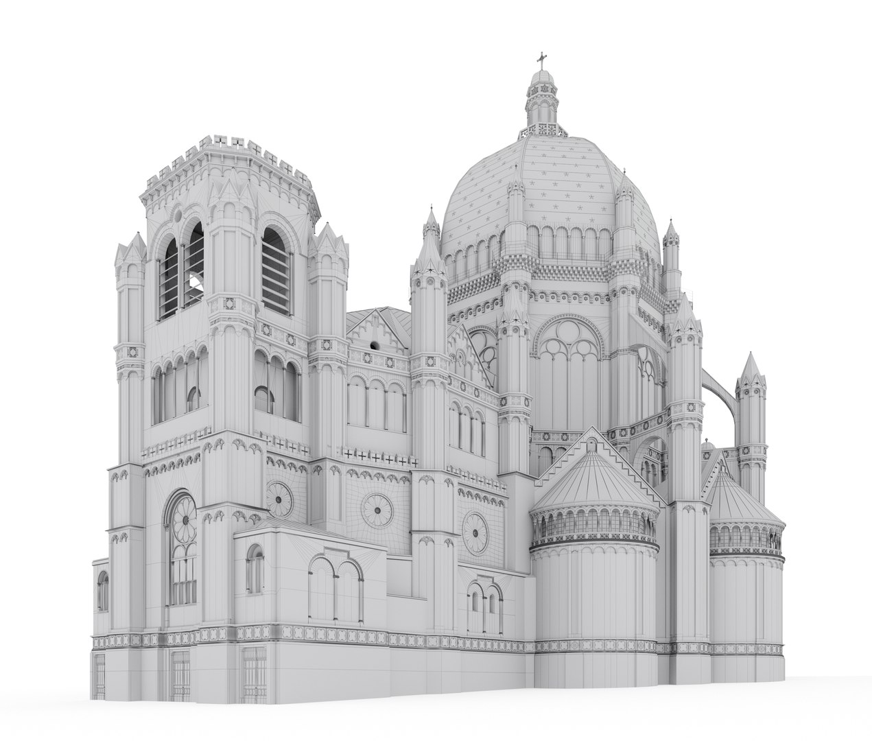 3D Model Royale Sainte Marie Church - TurboSquid 1421866