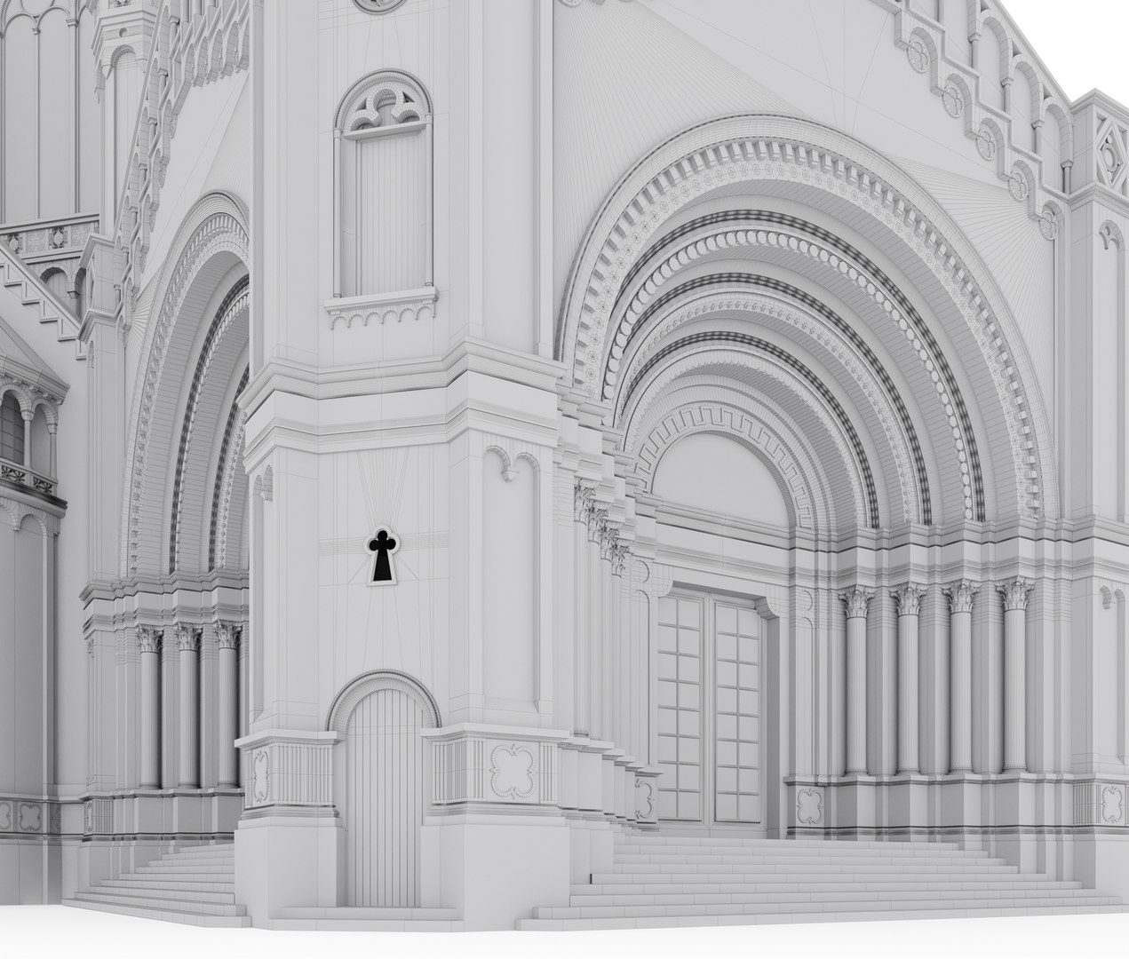 3D Model Royale Sainte Marie Church - TurboSquid 1421866
