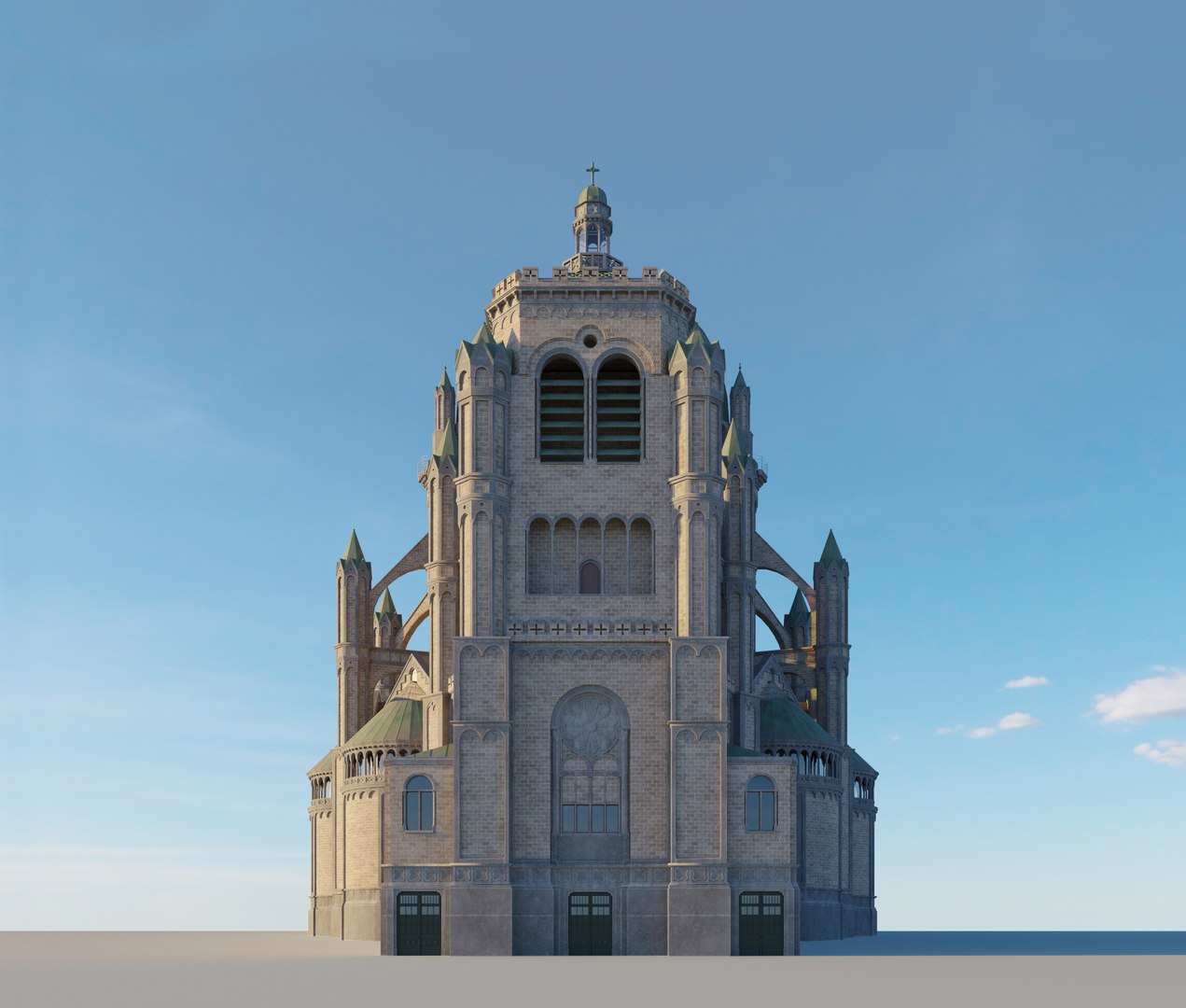 3D Model Royale Sainte Marie Church - TurboSquid 1421866