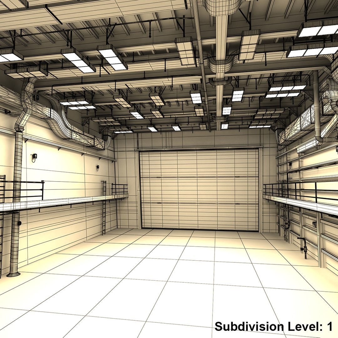 3d Model Industrial Interior