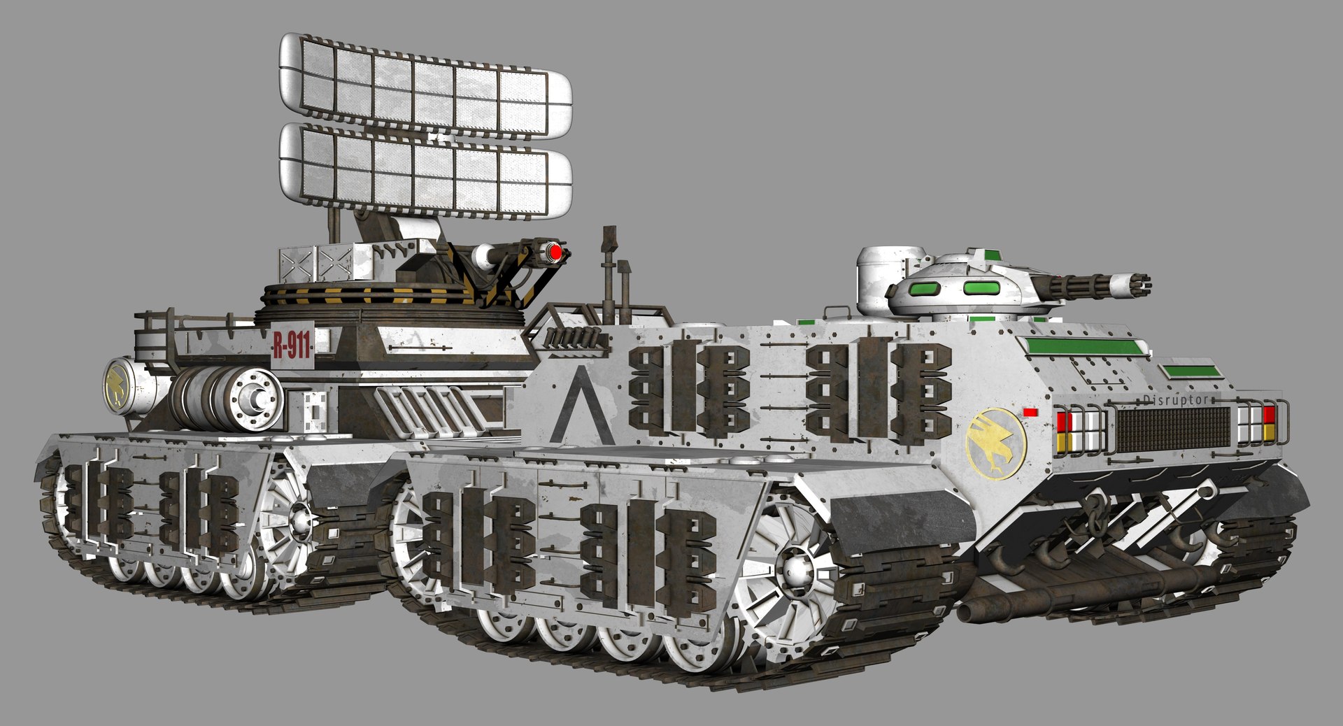 3D GDI Disruptor White model - TurboSquid 1823606