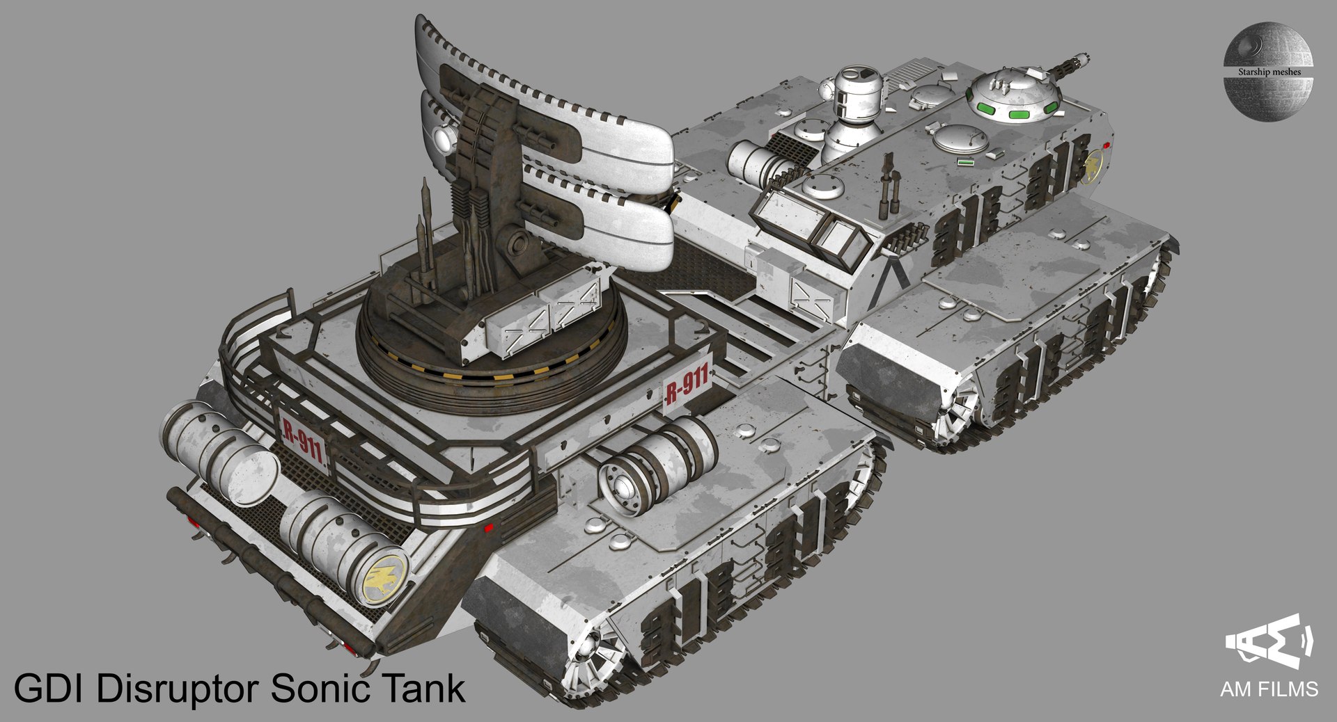 3D GDI Disruptor White model - TurboSquid 1823606