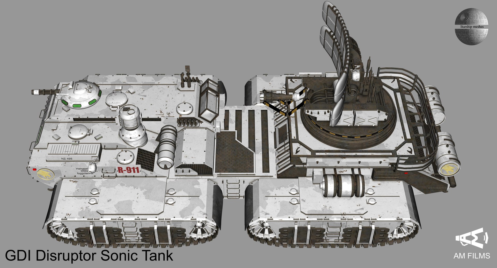 3D GDI Disruptor White model - TurboSquid 1823606