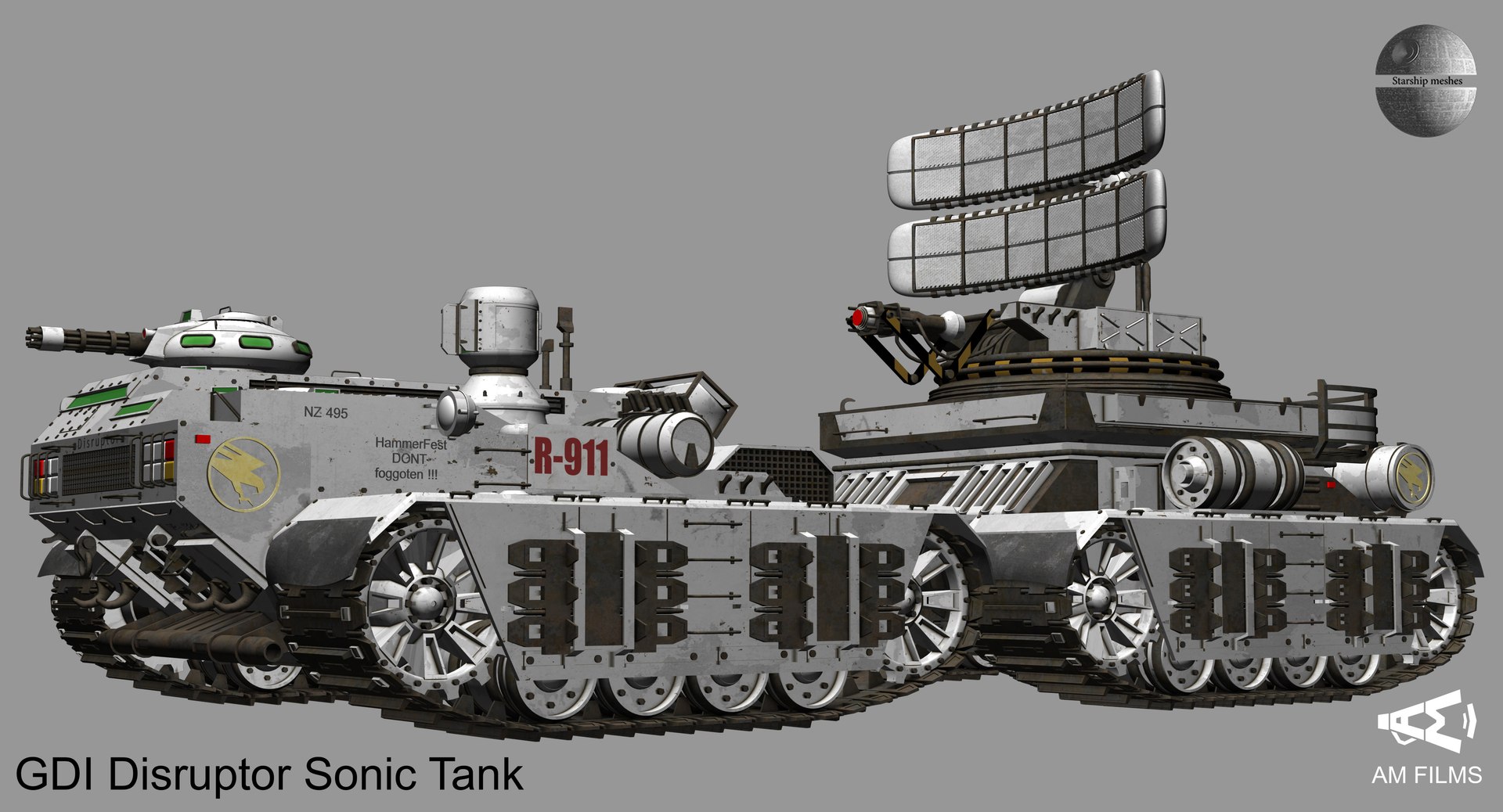 3D GDI Disruptor White model - TurboSquid 1823606