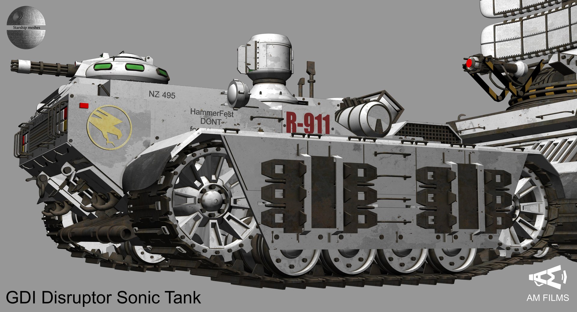 3D GDI Disruptor White model - TurboSquid 1823606
