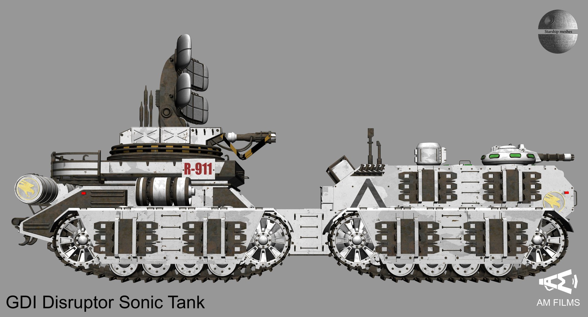 3D GDI Disruptor White model - TurboSquid 1823606