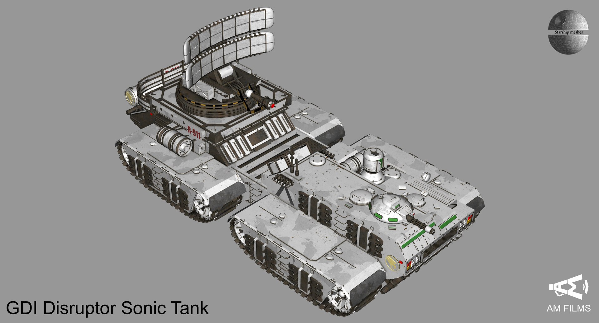 3D GDI Disruptor White model - TurboSquid 1823606