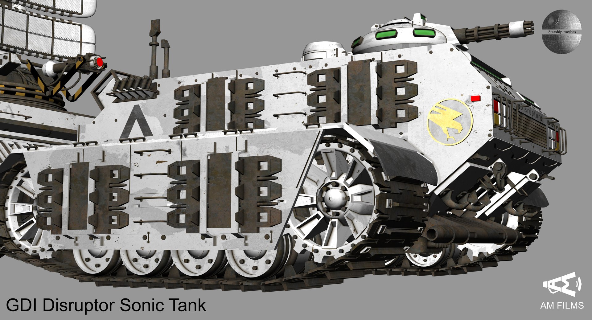 3D GDI Disruptor White model - TurboSquid 1823606