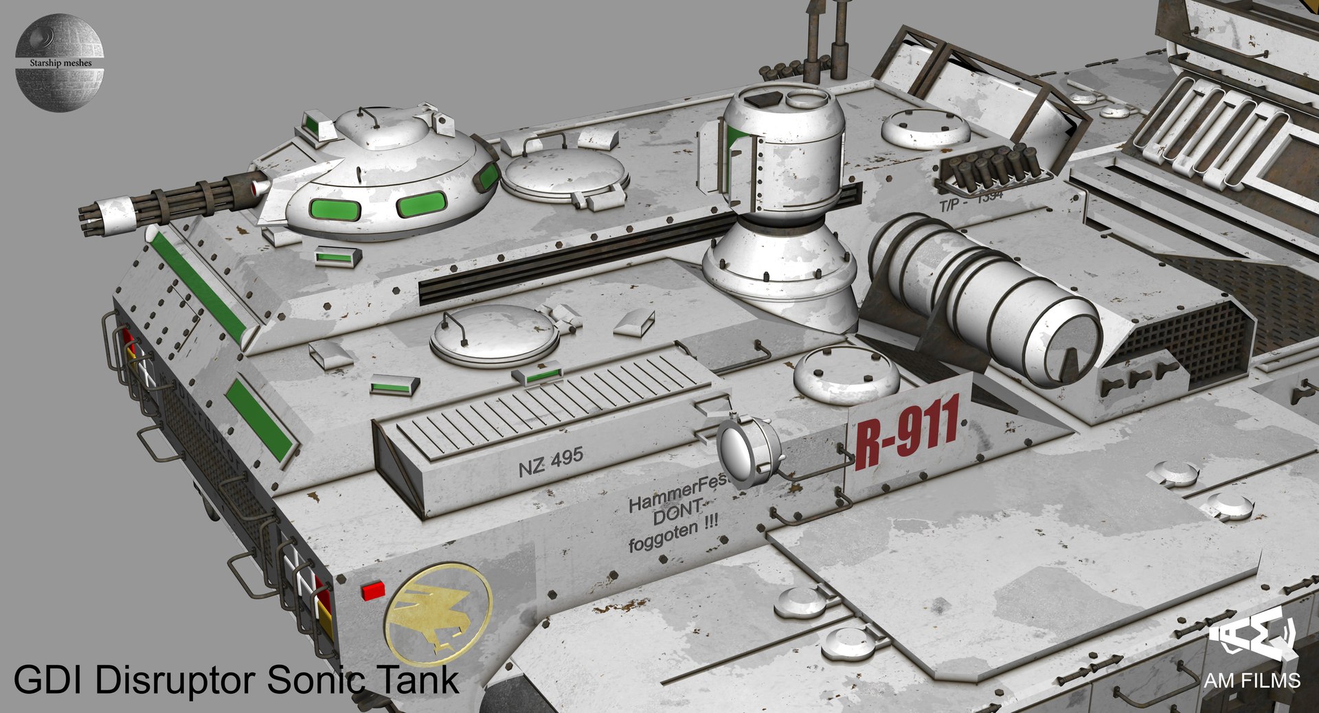 3D GDI Disruptor White model - TurboSquid 1823606