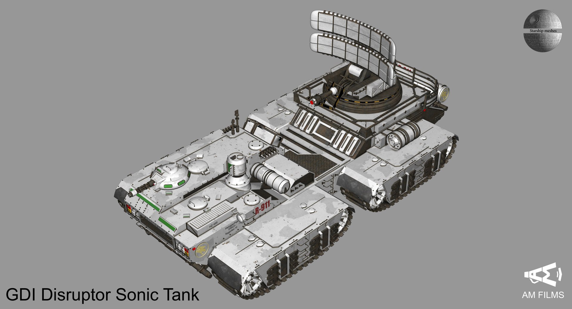 3D GDI Disruptor White model - TurboSquid 1823606