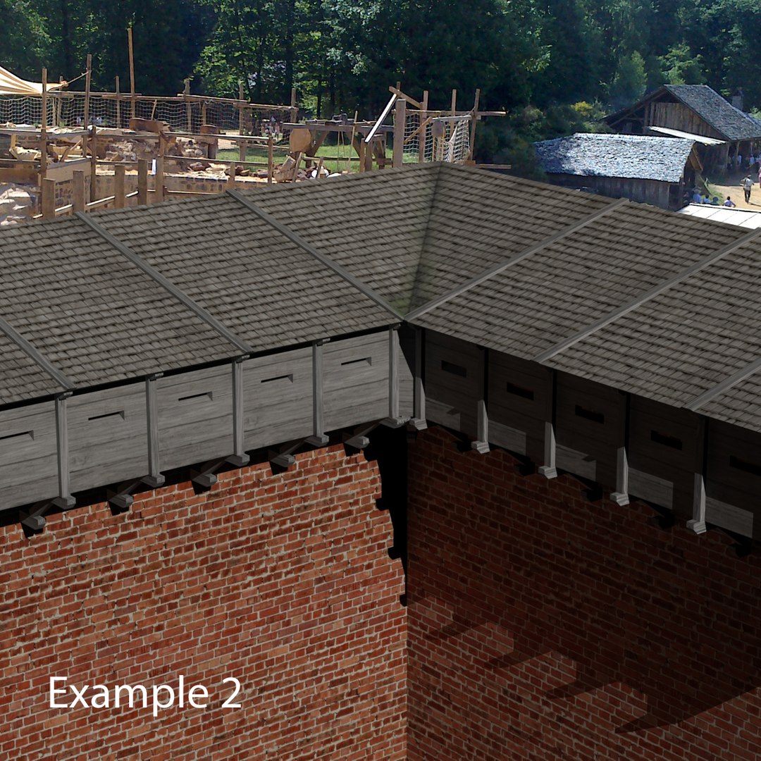 Castle Hoarding Angle Section 3d Max