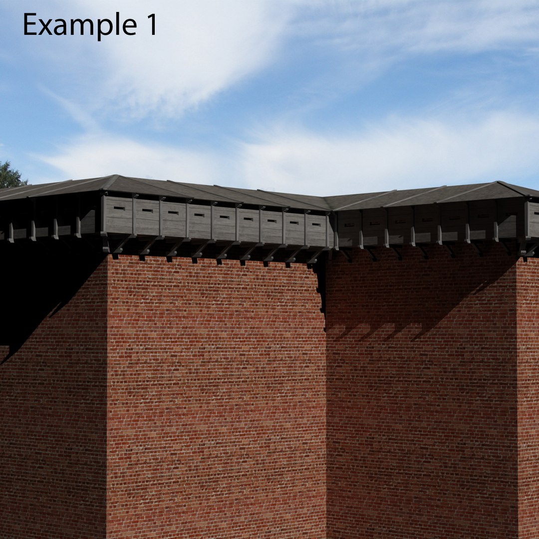 Castle Hoarding Angle Section 3d Max