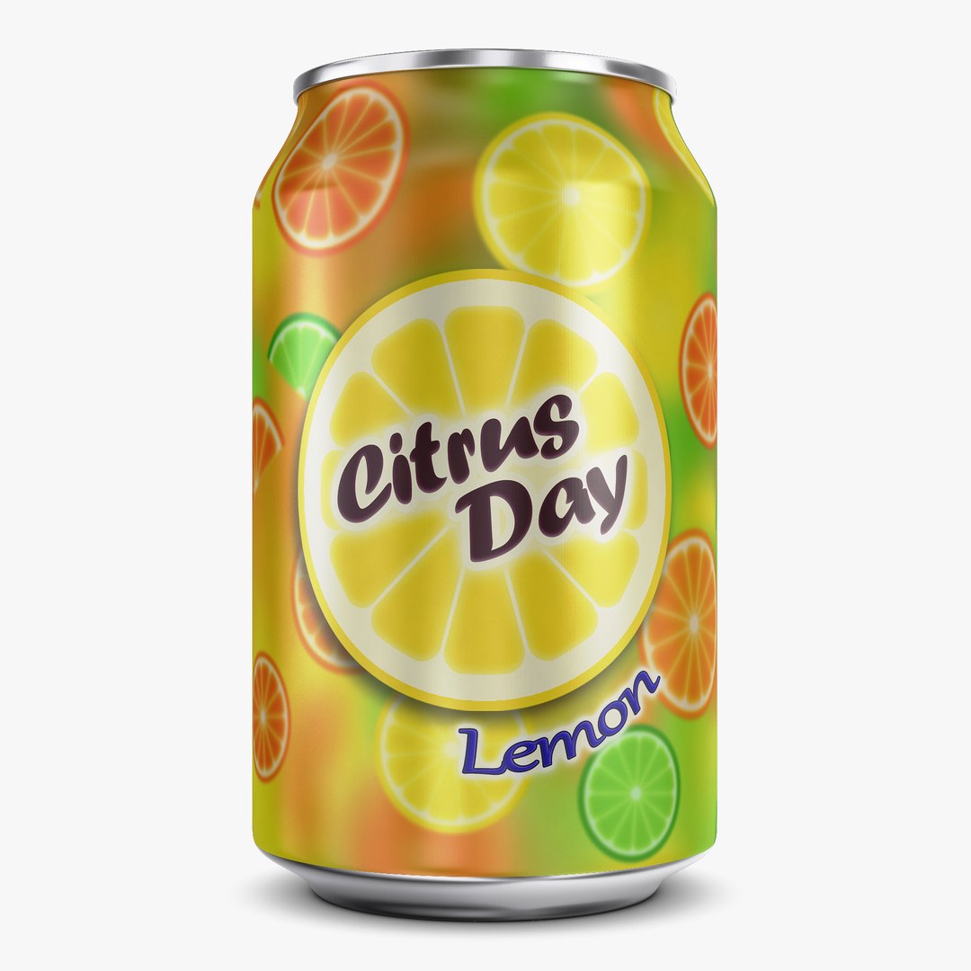 Citrus Day Lemon Soda Can 330ml Simple M 1 Model - TurboSquid 2135822