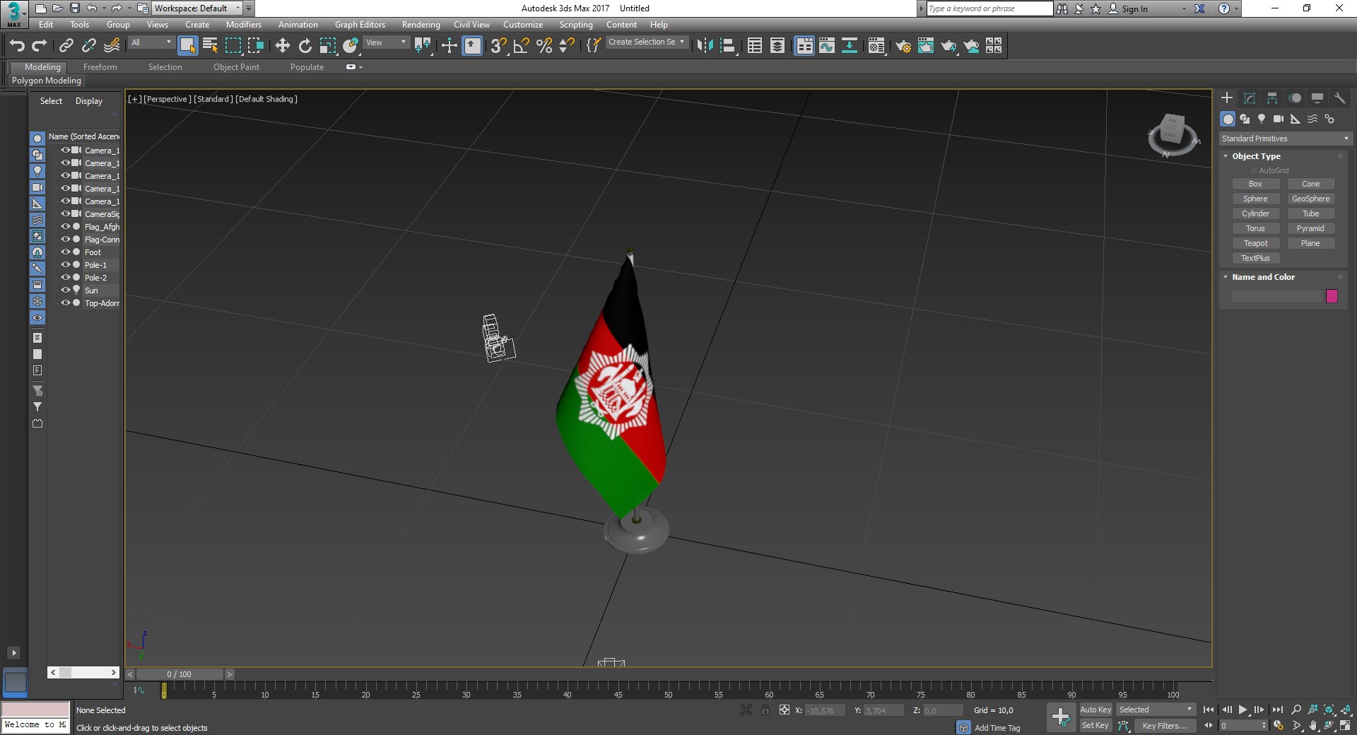 Table Flag Afghanistan 3D Model - TurboSquid 1873827