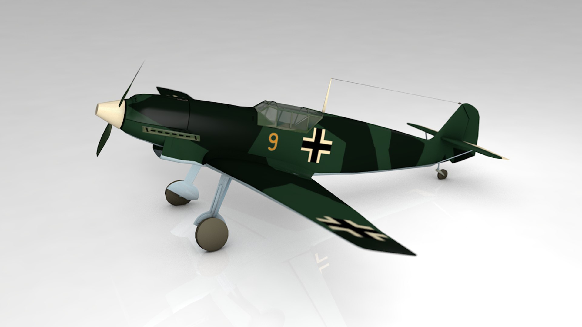 Bf-109 military aircraft 3D model - TurboSquid 1365761