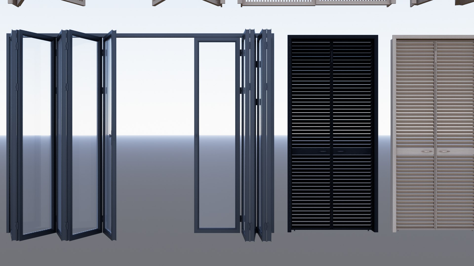 3D Interior Folding Shutter Door -A3 - TurboSquid 2386607