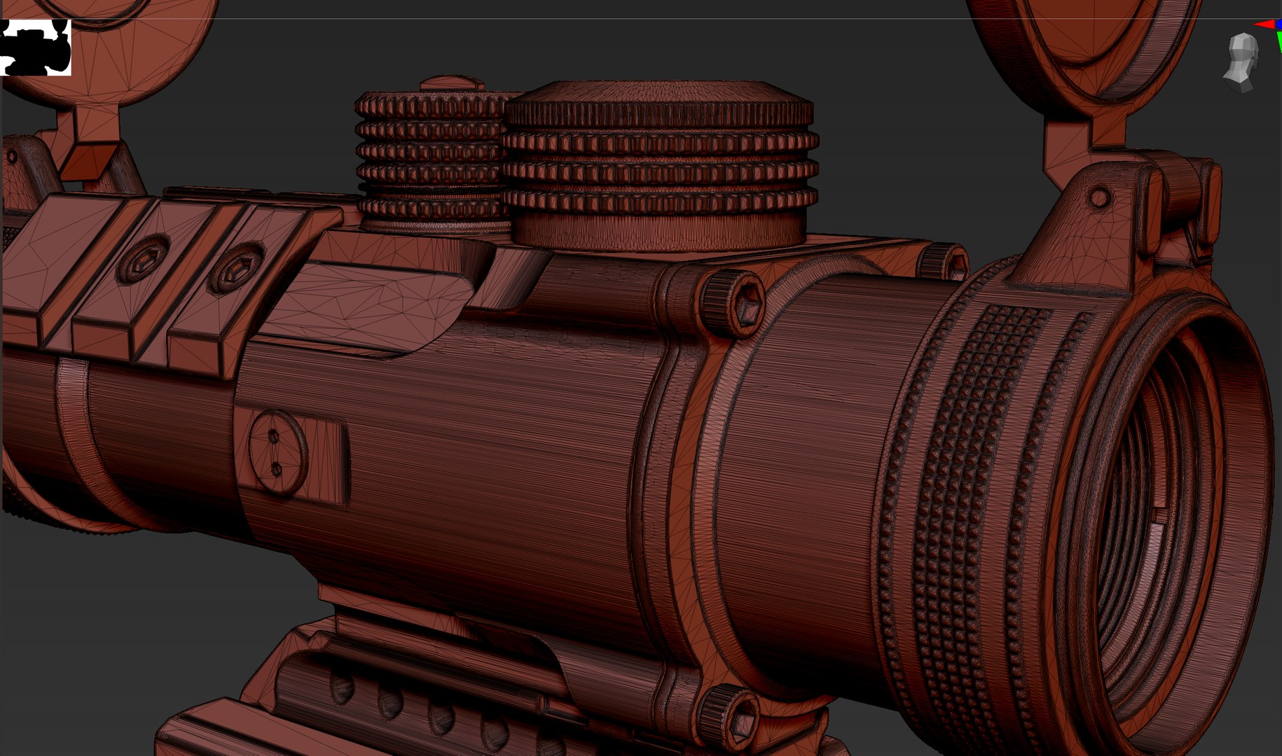 3D Vortex Spitfire 3x Prism Scope - High-poly 3D Model - TurboSquid 2147773