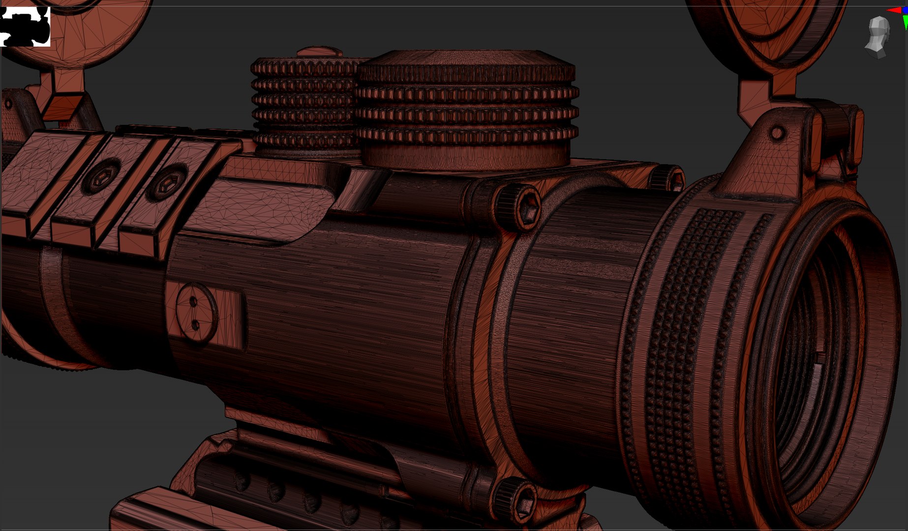 3D Vortex Spitfire 3x Prism Scope - High-poly 3D Model - TurboSquid 2147773