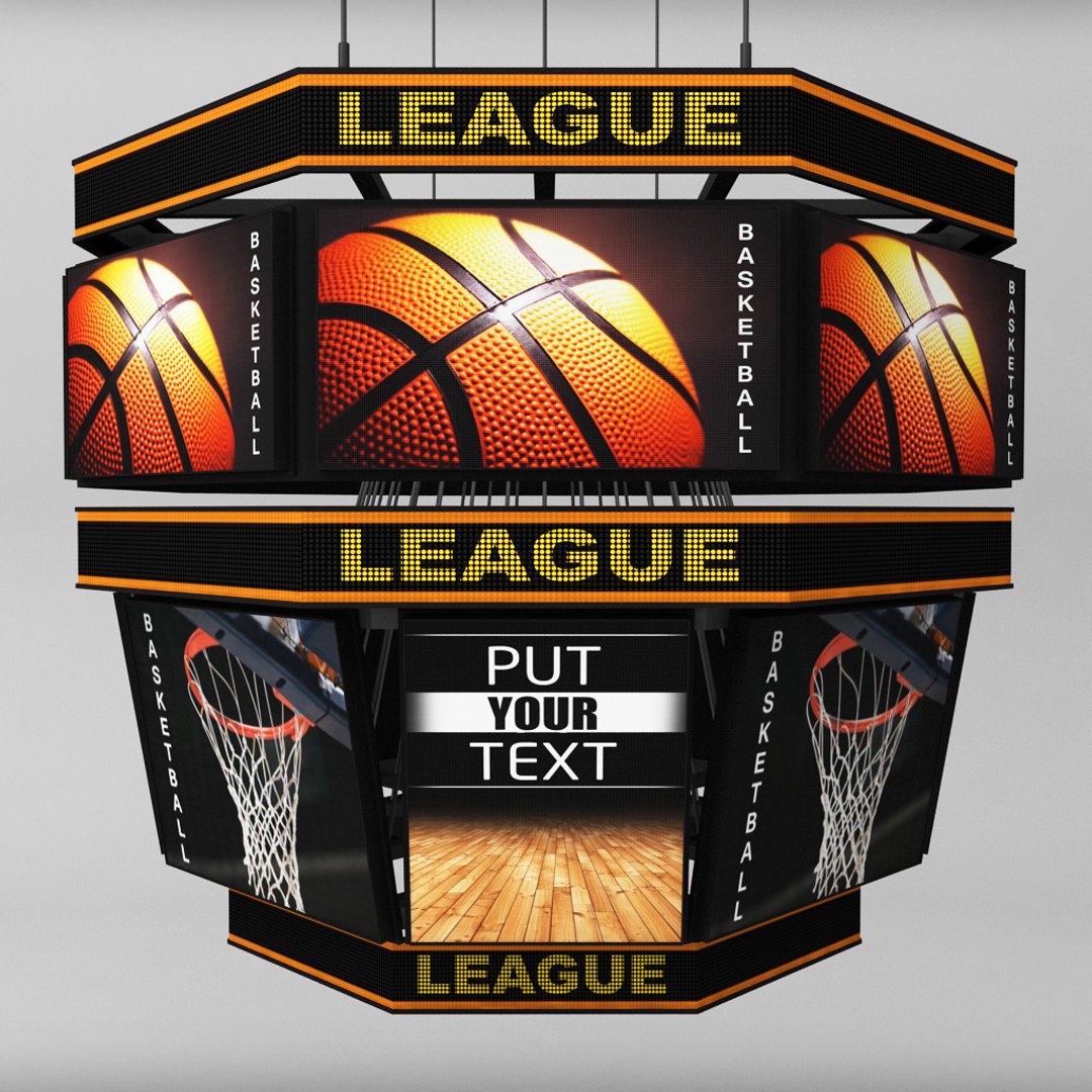 3d Model Jumbotron Scoreboard Double