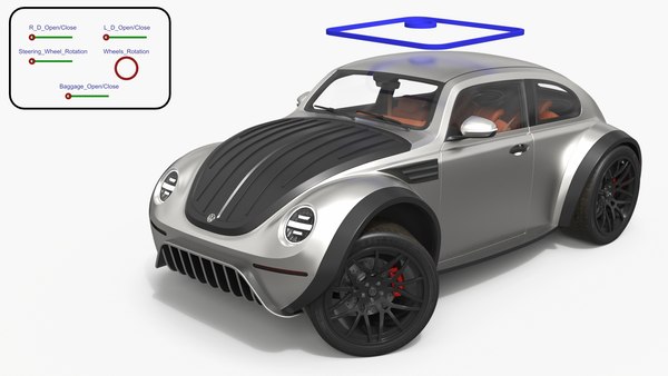 Volkswagen Baja Concept Rallye-Fahrzeug, silberfarben, getunt 3D-Modell ...