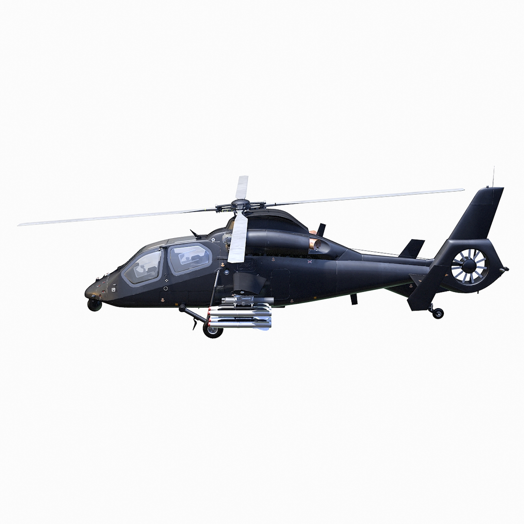 3d model harbin z-19 attack helicopter