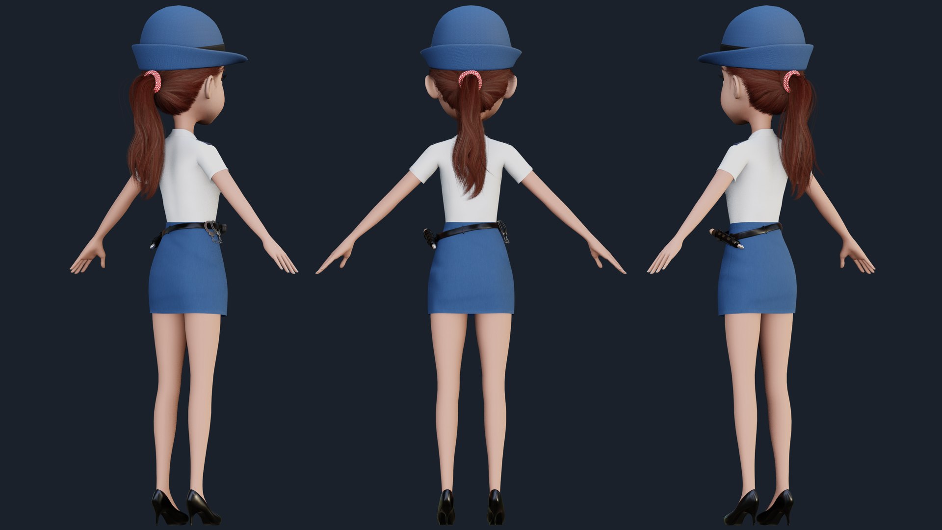 Cartoon Police Rigged Model - TurboSquid 2185303