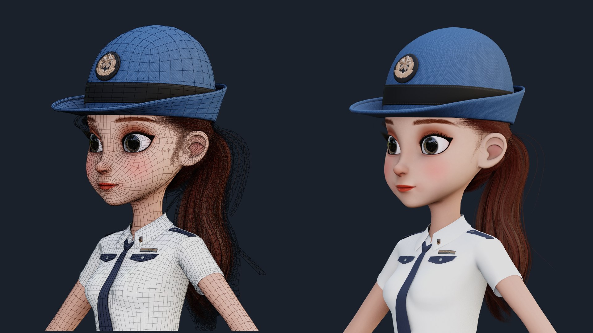 Cartoon Police Rigged Model - TurboSquid 2185303