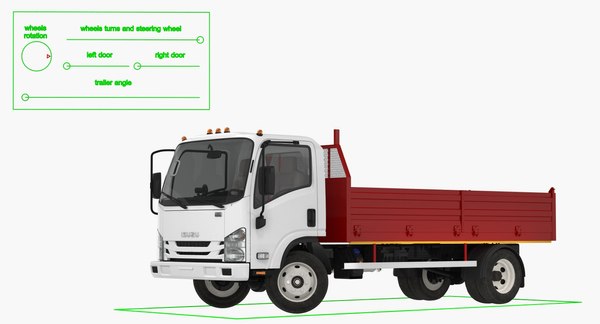 Isuzu npr dropside 2018 model - TurboSquid 1237078